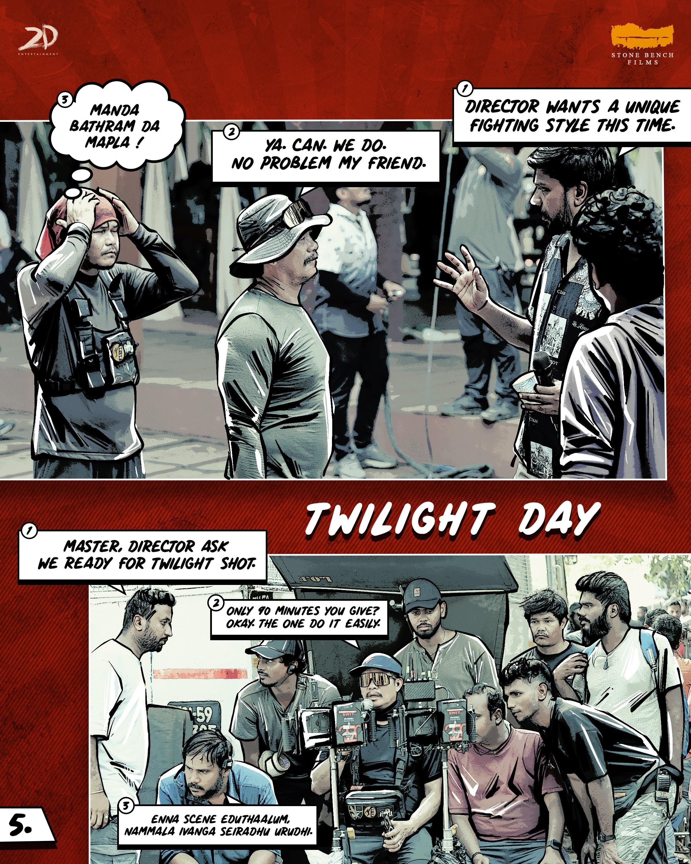 Retro BTS Comic Ep 6: Suriya's action story in Thailand with stunt master Kecha Tamil Movie ...